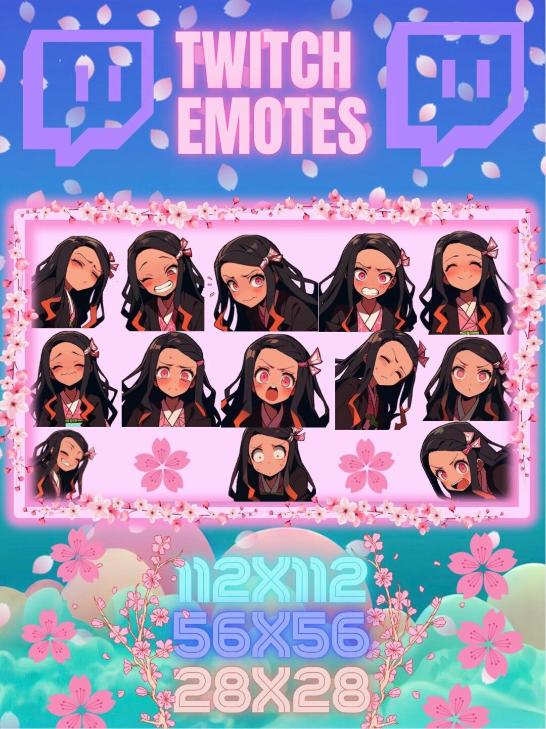 Black Nezuko Twitch Emote - Etsy UK Black Nezuko Twitch Emote - Etsy UK