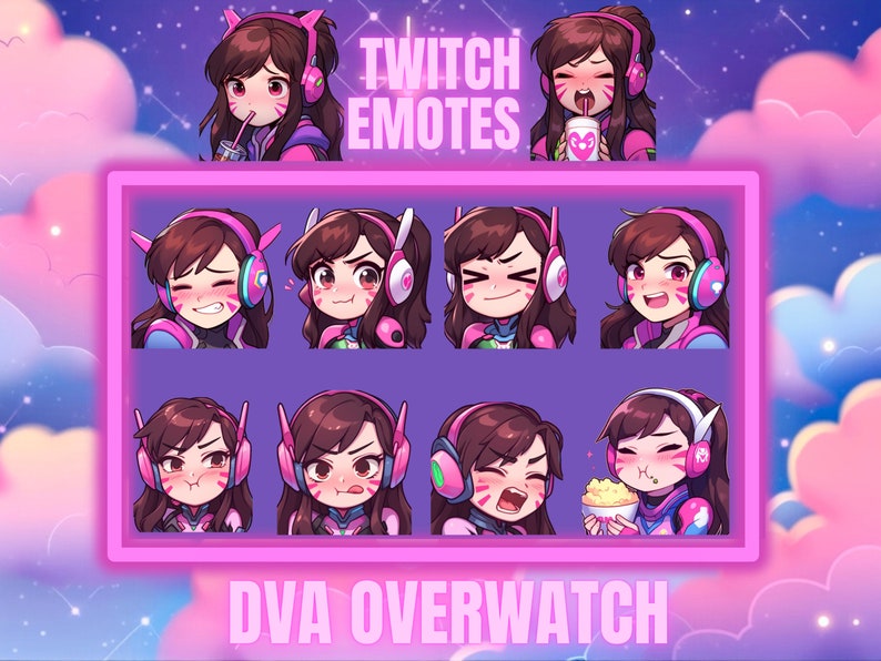 Dva Overwatch Twitch Emotes - Etsy