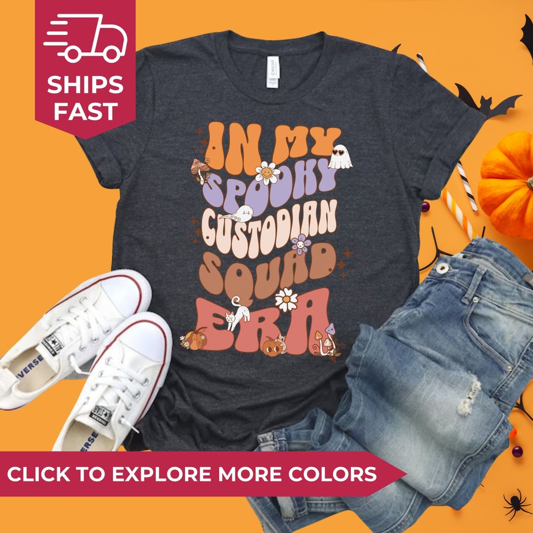 Retro Wavy Custodian Squad Era Shirt for Halloween, Custodian Era ...