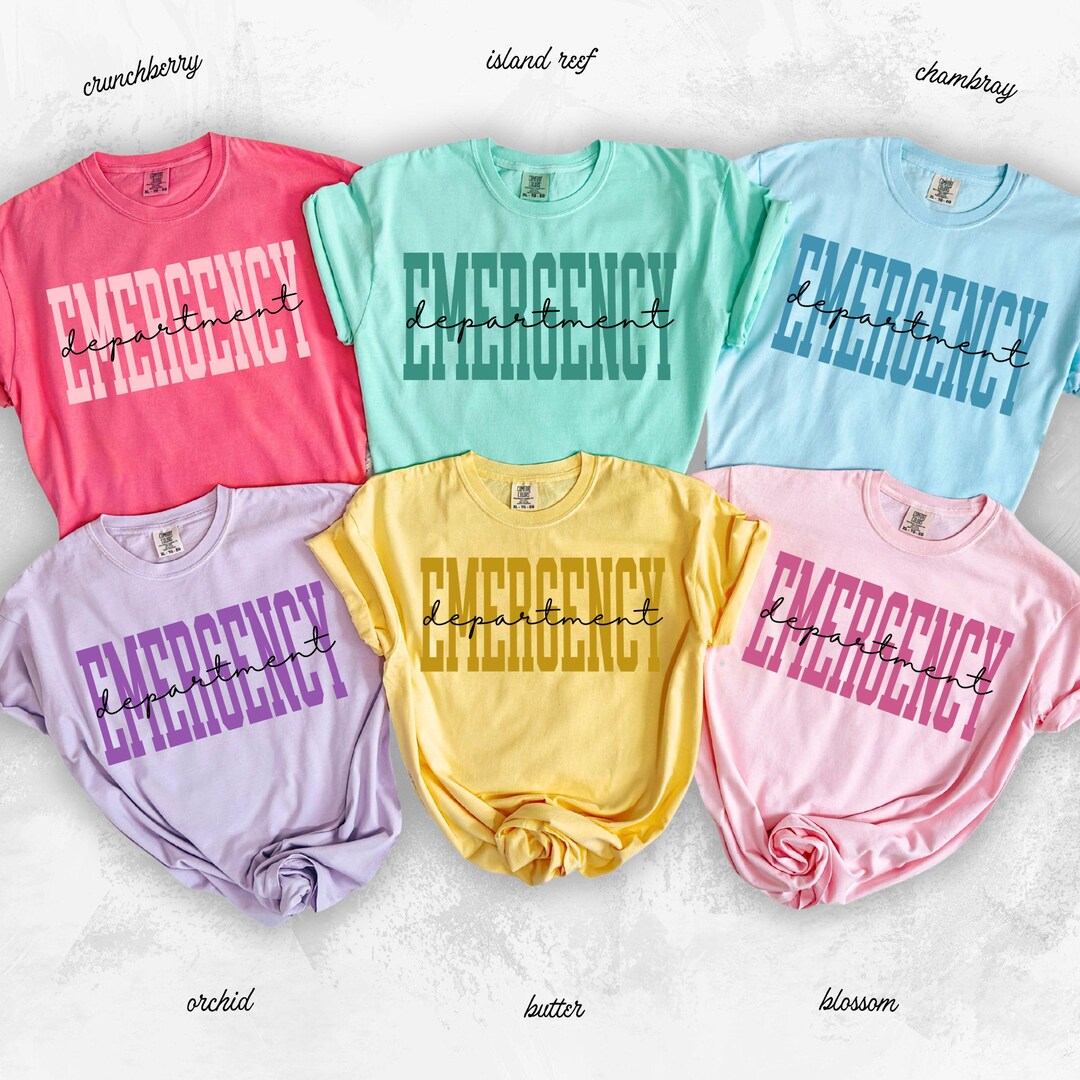 Emergency Department Comfort Colors Shirt Er Nurse T-shirt Emergency ...