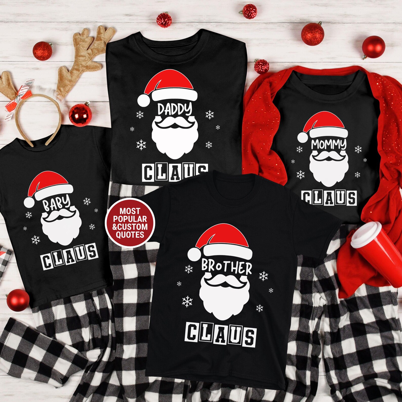 Family Claus Christmas Shirts, Matching Family Christmas Tees, Mama ...