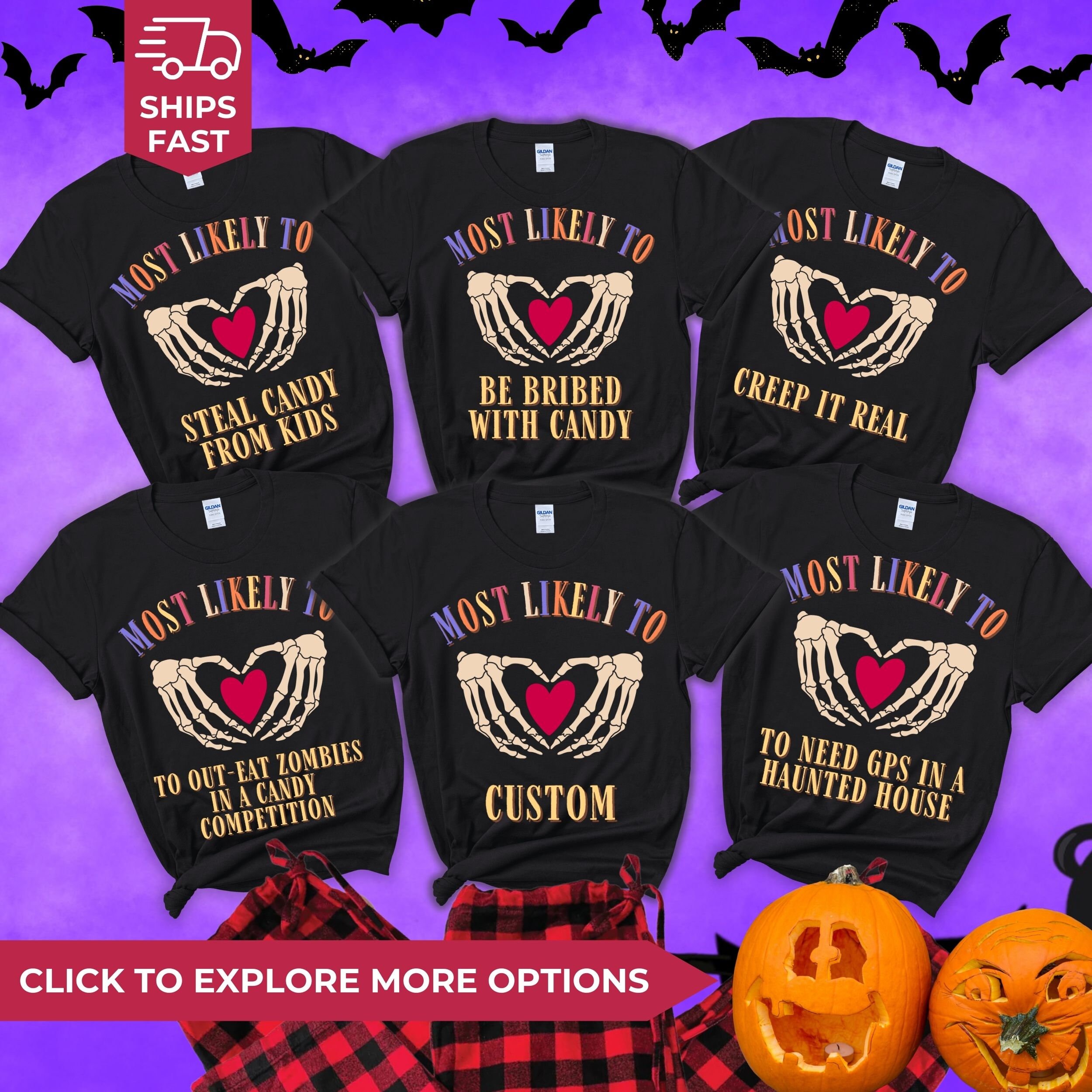 Spooky Family Halloween Shirts - Perfect For Siblings, Couples, Or The ...