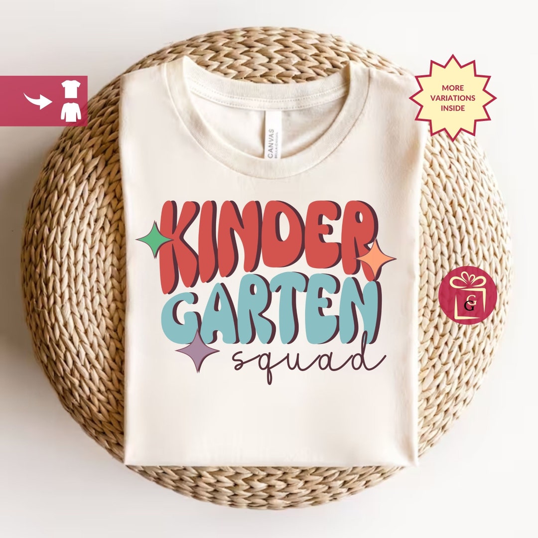 Kindergarten Squad Shirts for Teachers Kindy Teacher Tshirt ...