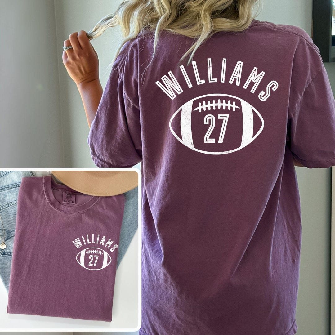 Custom Football T-shirt Front and Back Personalized Shirt Personalized ...