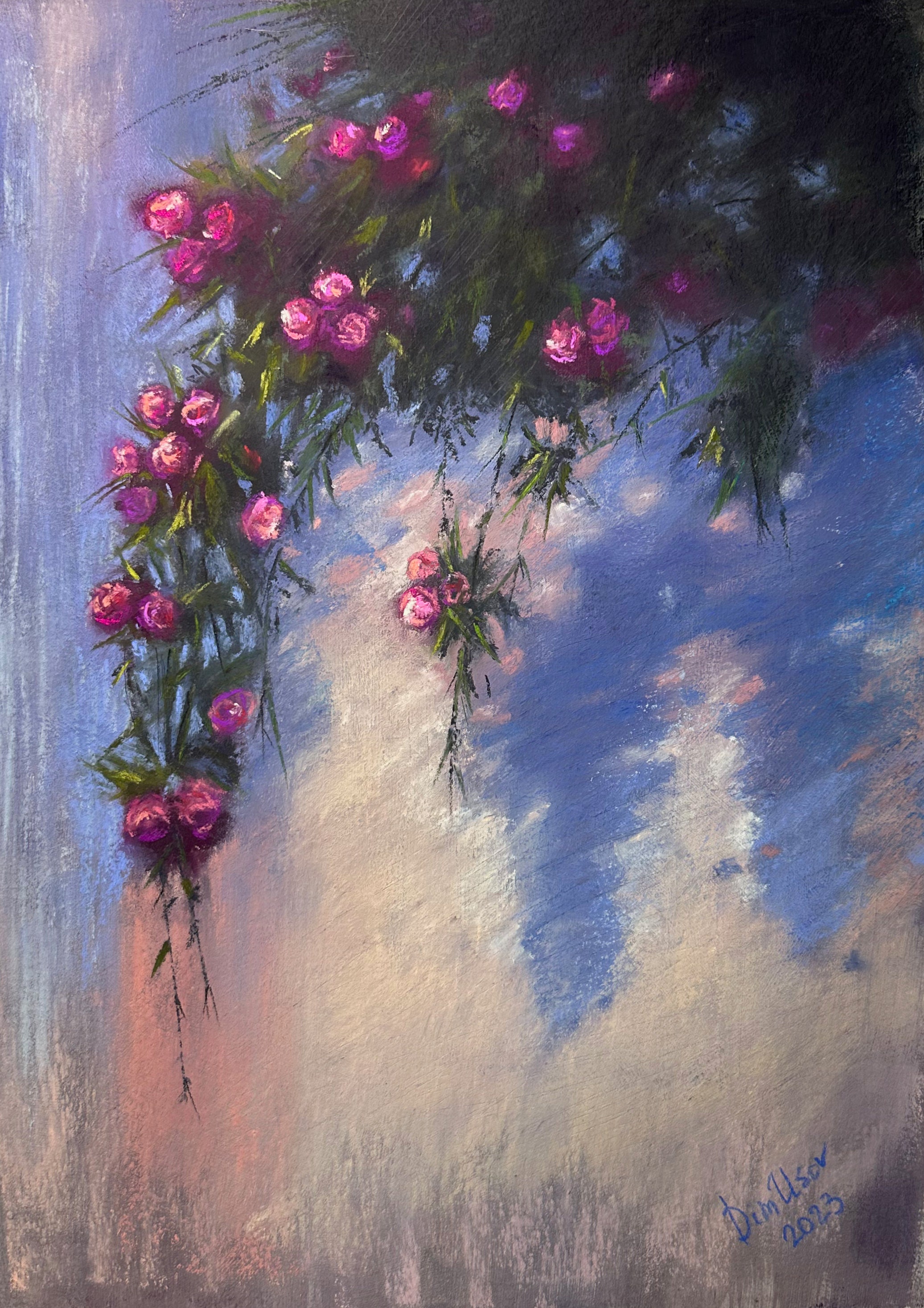 Rambling Roses Original Pastel Painting 11x15 - Etsy