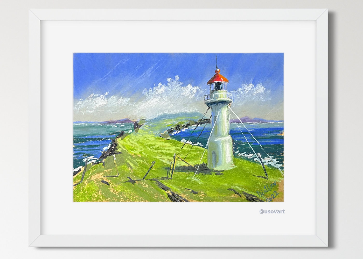 Mykines, Faroe Islands Original Pastel Painting 8,5x11.5 - Etsy