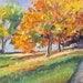 Orange Fall Original Pastel Painting 8,5x12 - Etsy