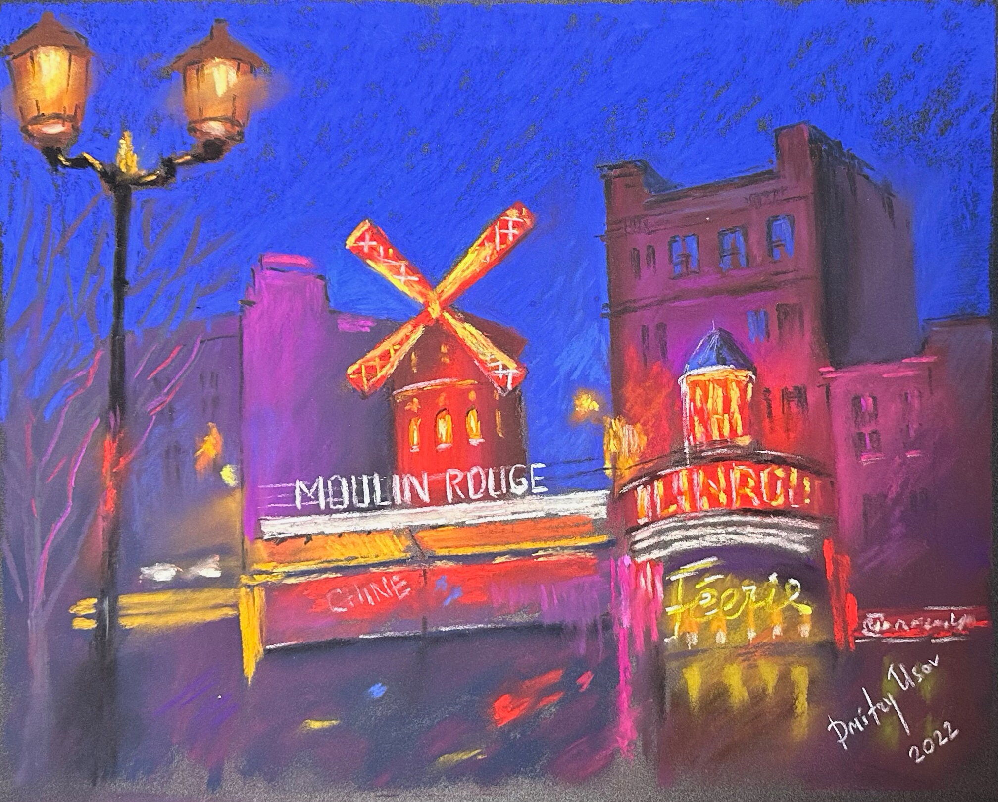 The Moulin Rouge Original Pastel Painting 8.5x11 - Etsy