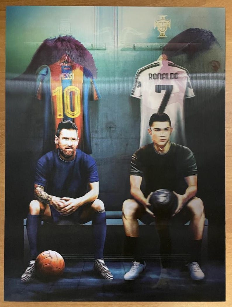 3D Lenticular Poster Messi and Ronaldo - Etsy