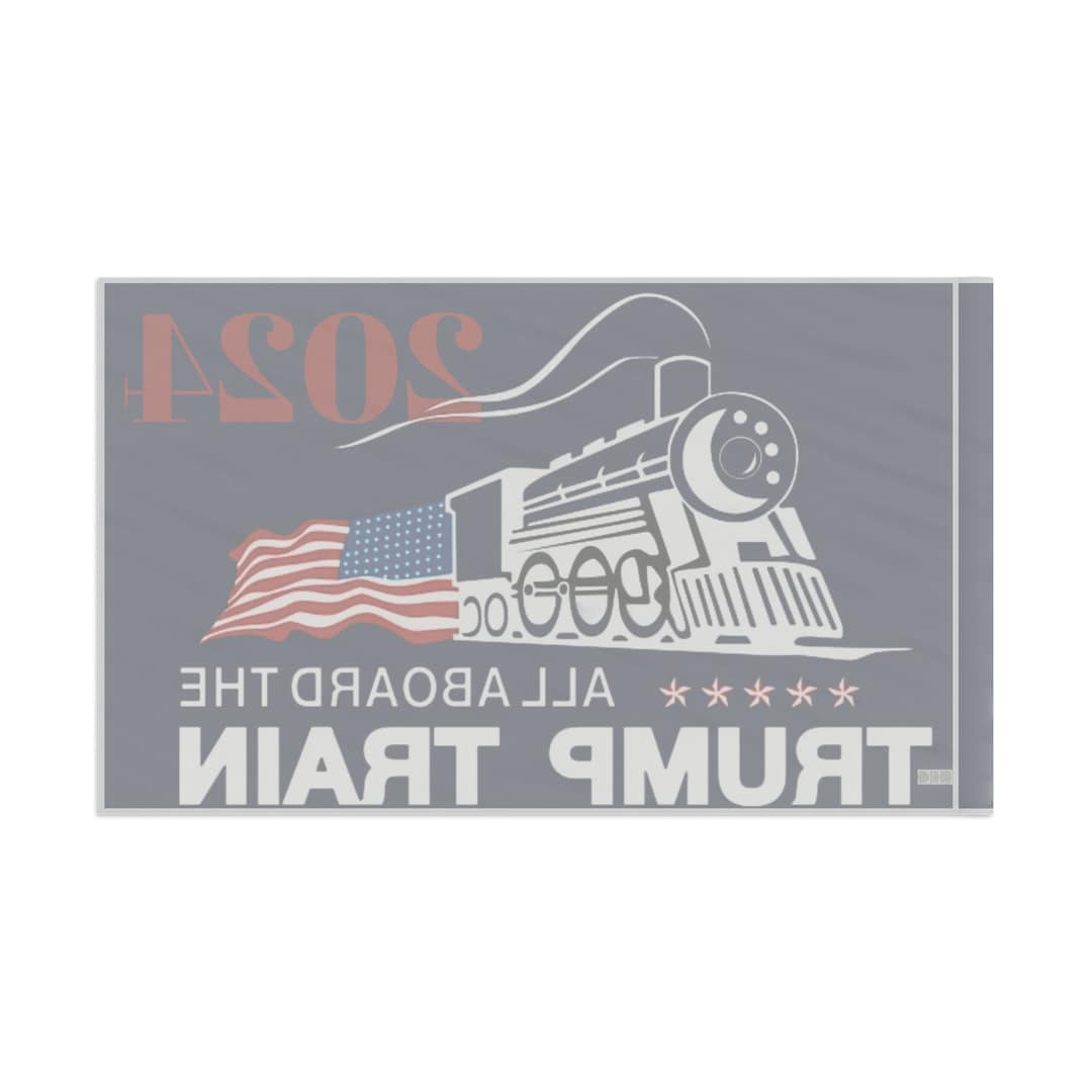 All Aboard the Trump Train Flag (one Sided) - Etsy