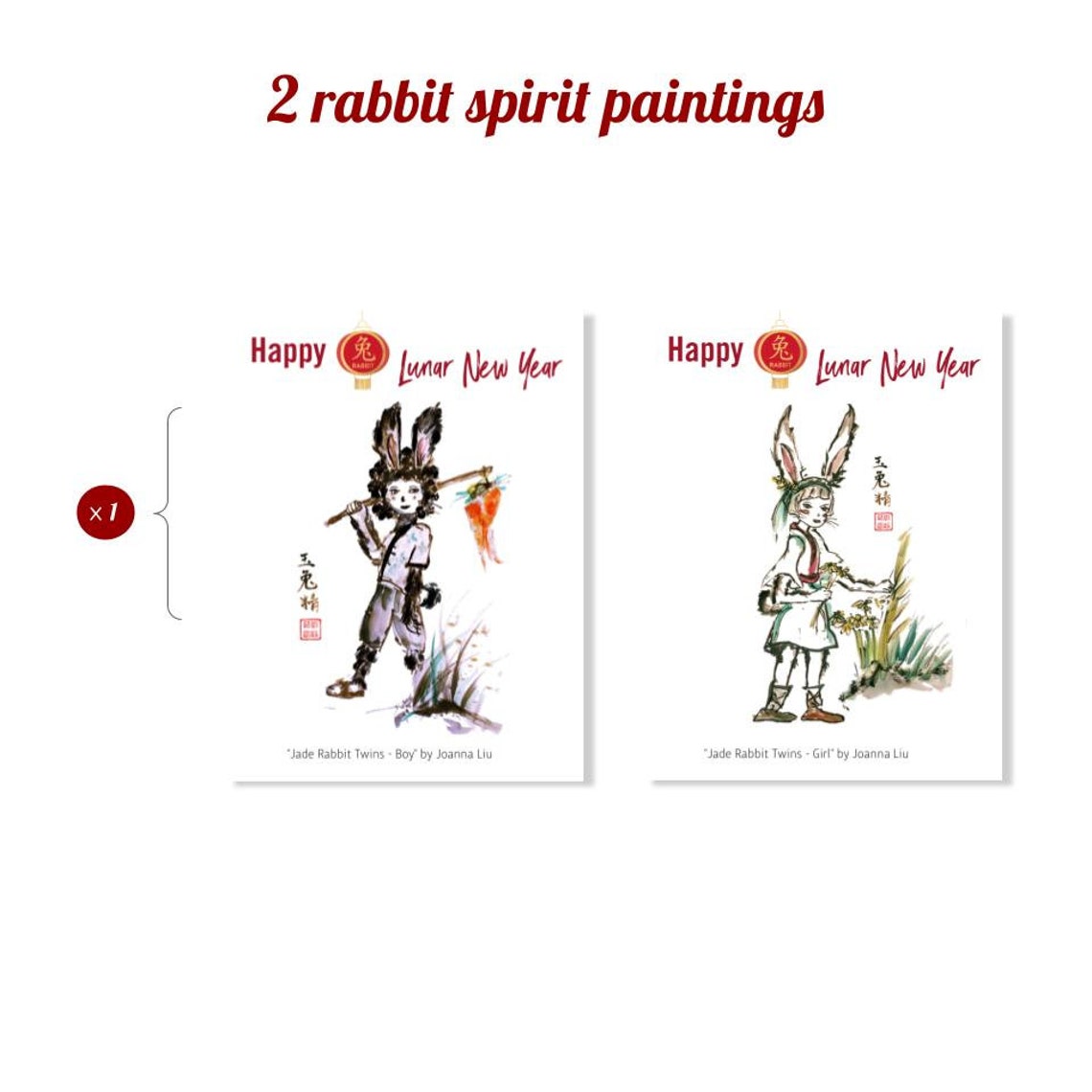 Hundred Years of Harmony Lunar New Year Rabbit Greeting Card - Etsy