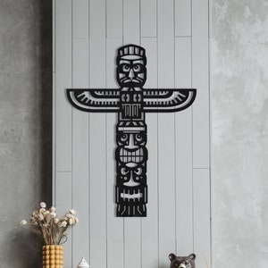 Rustic Totem Metal Wall Design - Perfect for Indoor/outdoor Decor ...
