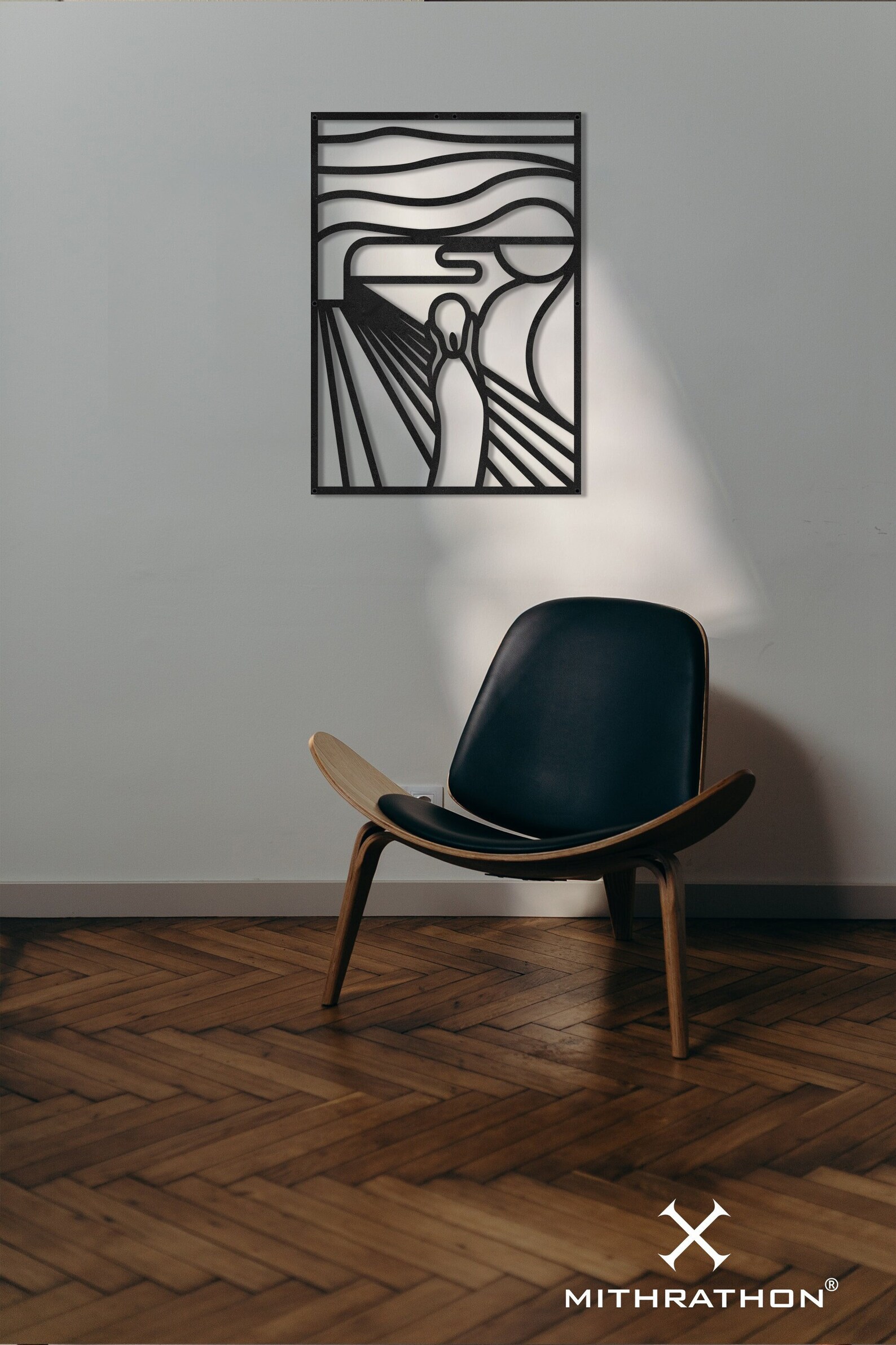 The Scream Metal Wall Art - Modern Metal Wall Decor Featuring the ...