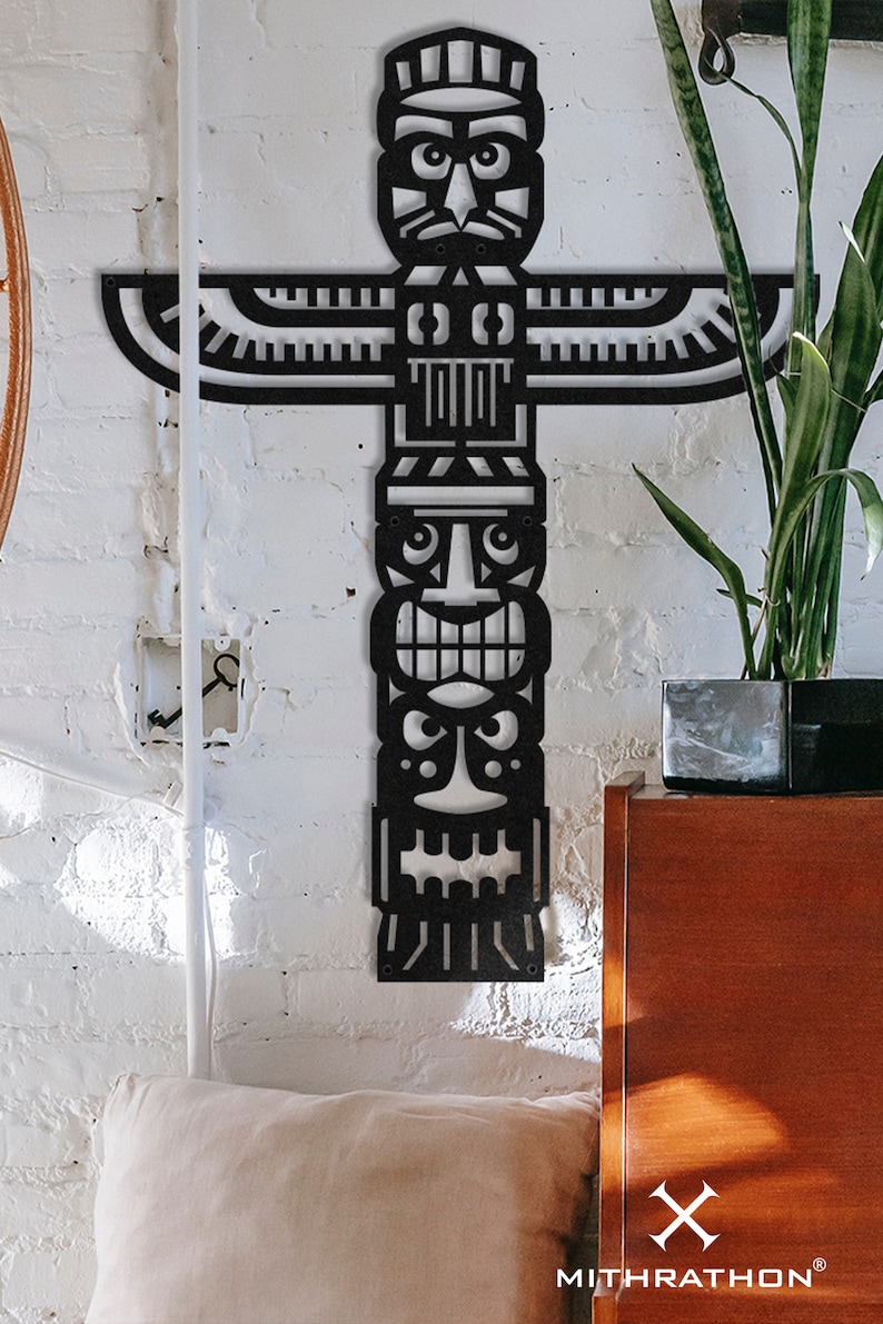 Rustic Totem Metal Wall Design - Perfect for Indoor/outdoor Decor ...