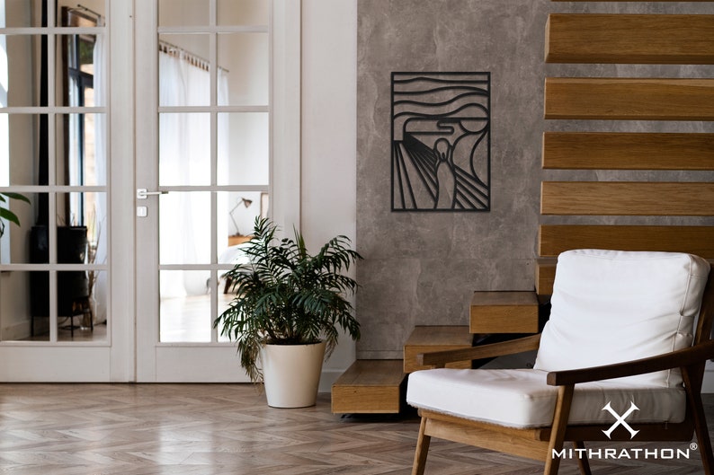 The Scream Metal Wall Art Modern Metal Wall Decor Featuring - Etsy