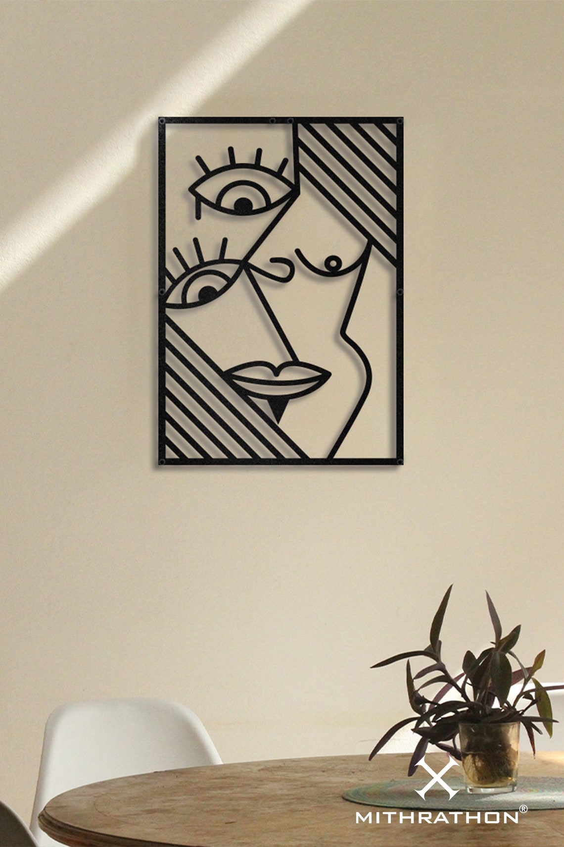 Abstract Metal Wall Art - Cubist Inspired Contemporary Design - Perfect ...