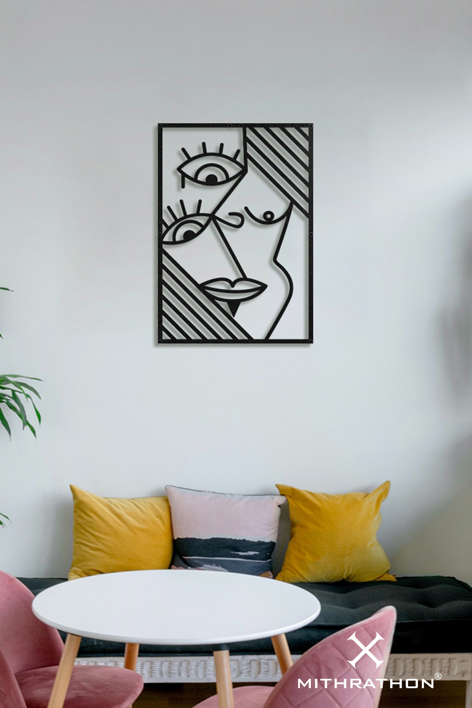 Abstract Metal Wall Art - Cubist Inspired Contemporary Design - Perfect ...
