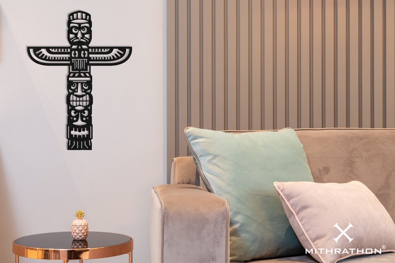 Rustic Totem Metal Wall Design Perfect for Indoor/outdoor - Etsy