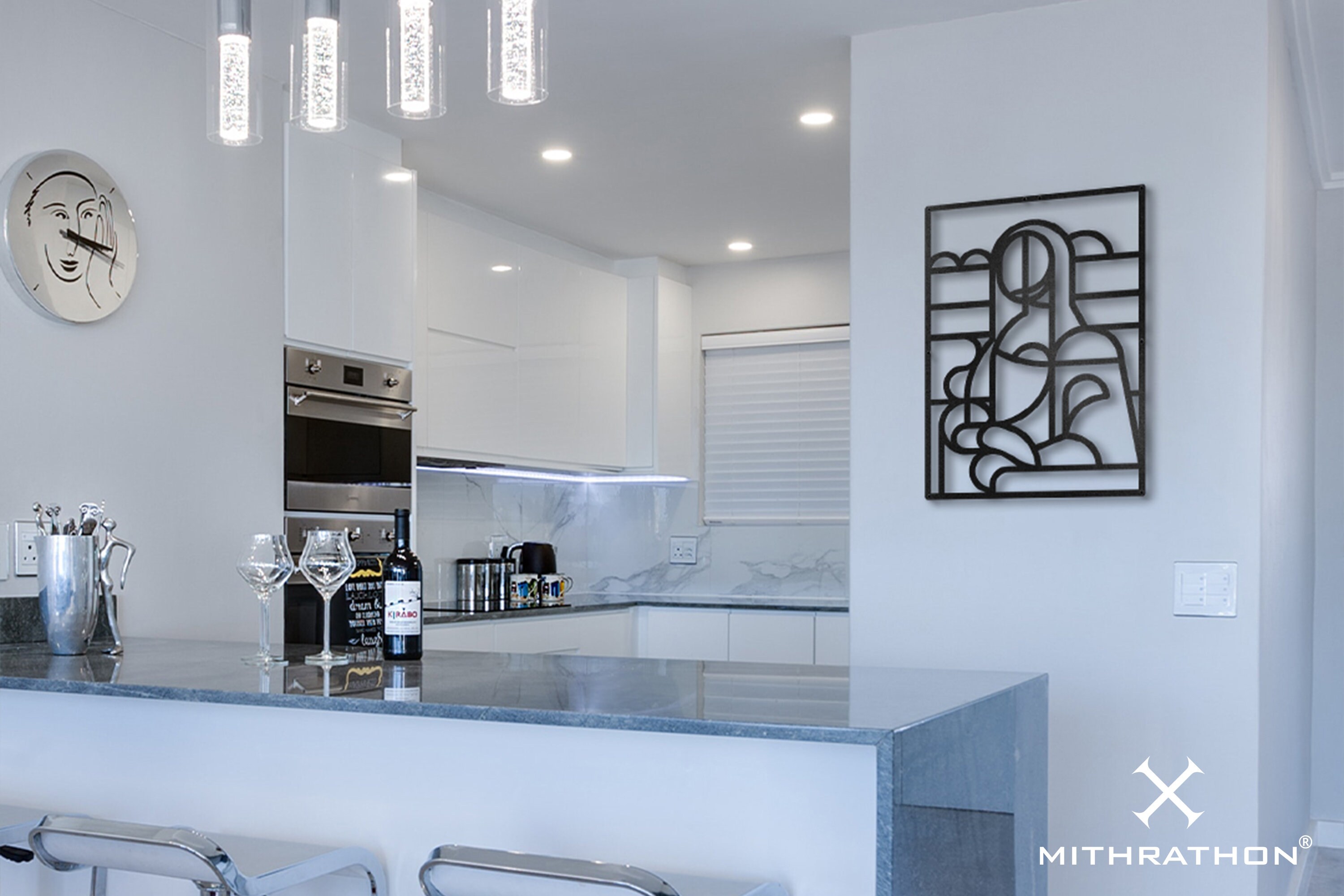 Minimalist Mona Lisa Metal Wall Decor. Designed in Modern and ...