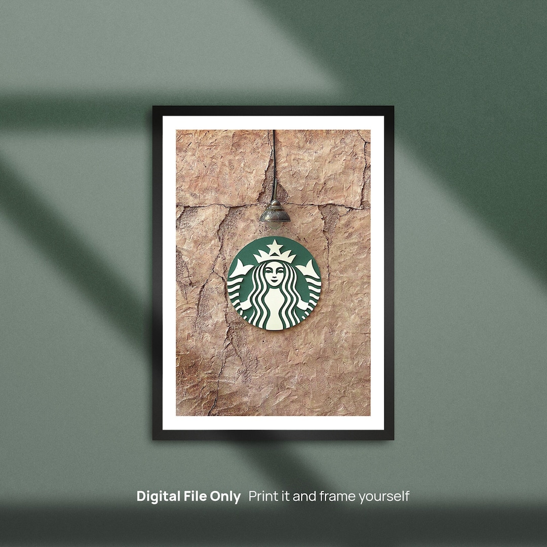 Starbucks Coffee Logo Print Poster, Coffee Poster for Bar, Coffee Shop ...