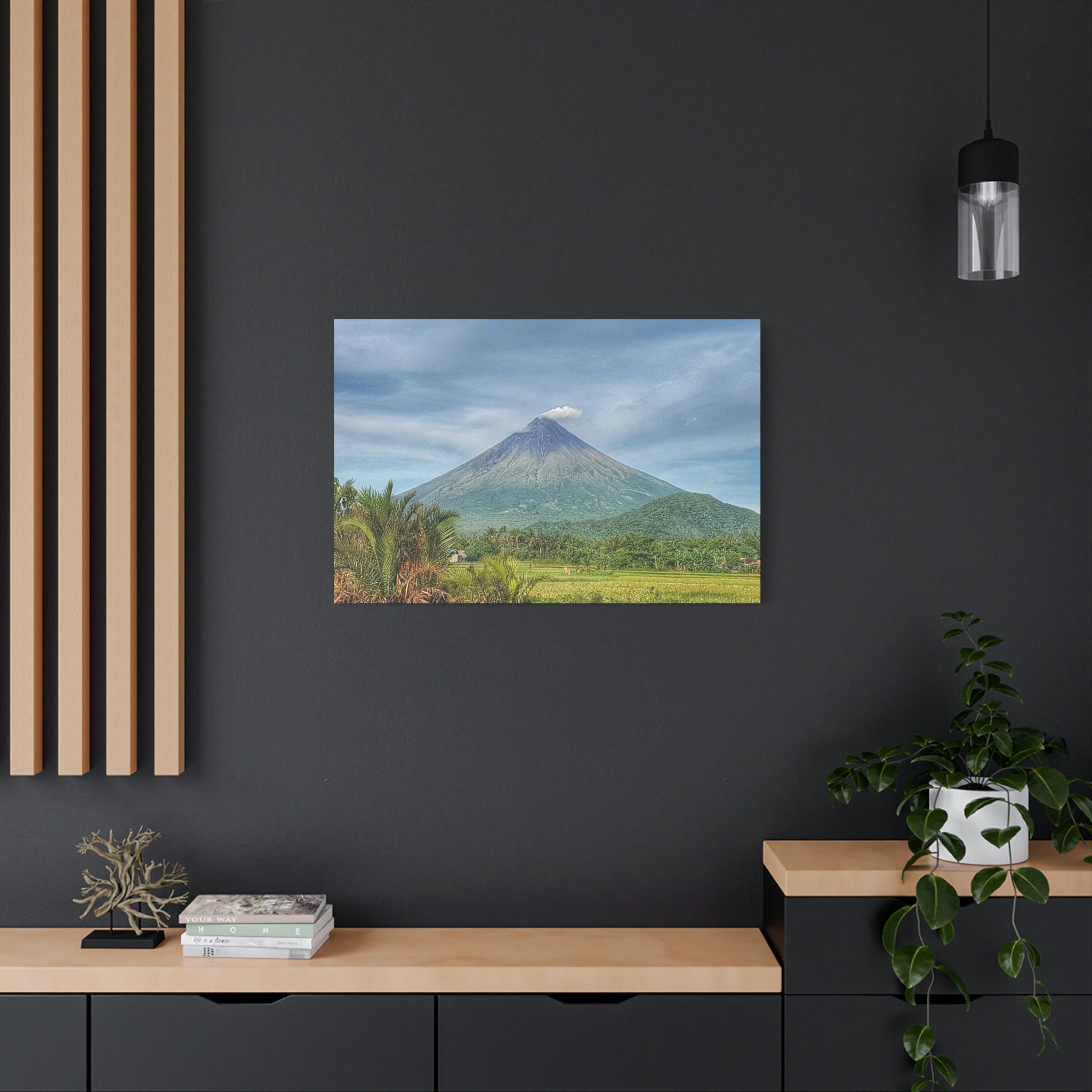 Mayon Volcano Philippines Print Canvas, Interior Wall Art for Home and ...