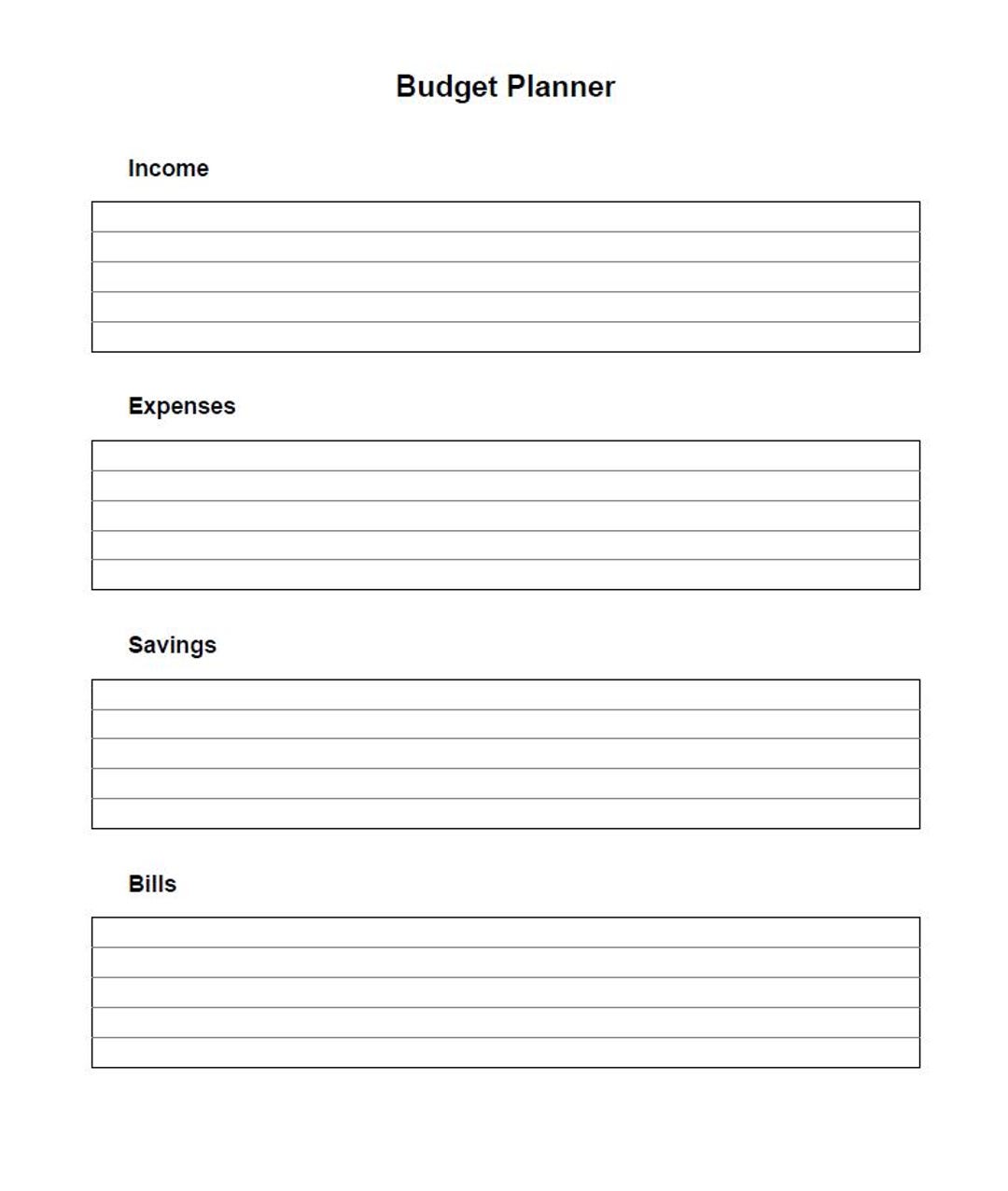 Budget Planner | Printable PDF | US Letter | Minimalist Template - Etsy