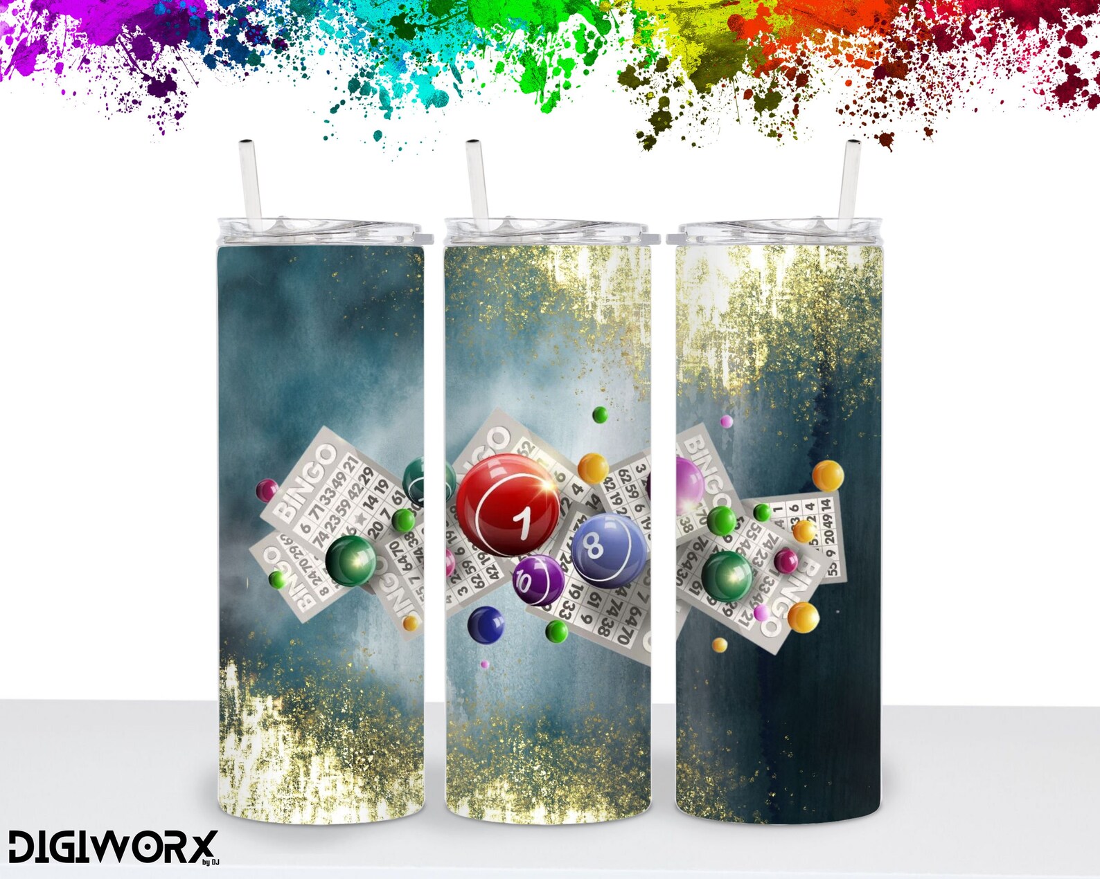 Bingo Theme 20oz TUMBLER Wrap Png, Bingo Queen, Digital Download, Bingo ...