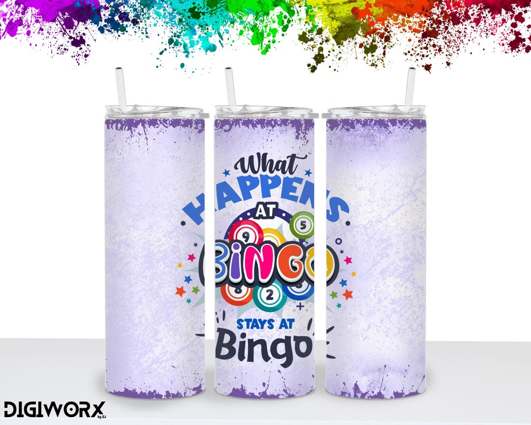 Bingo Theme 20oz TUMBLER Wrap Png, Bingo Queen, Digital Download, Bingo ...