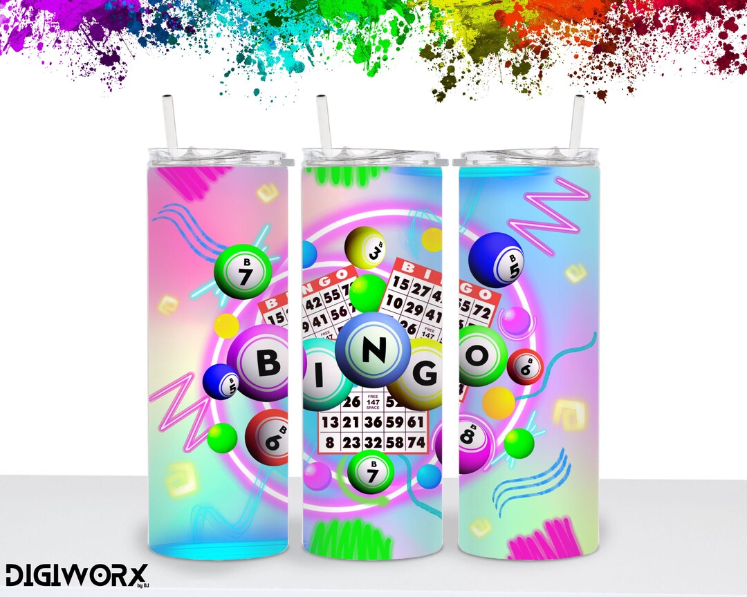 Bingo Theme 20oz TUMBLER Wrap Png, Bingo Queen, Digital Download, Bingo ...