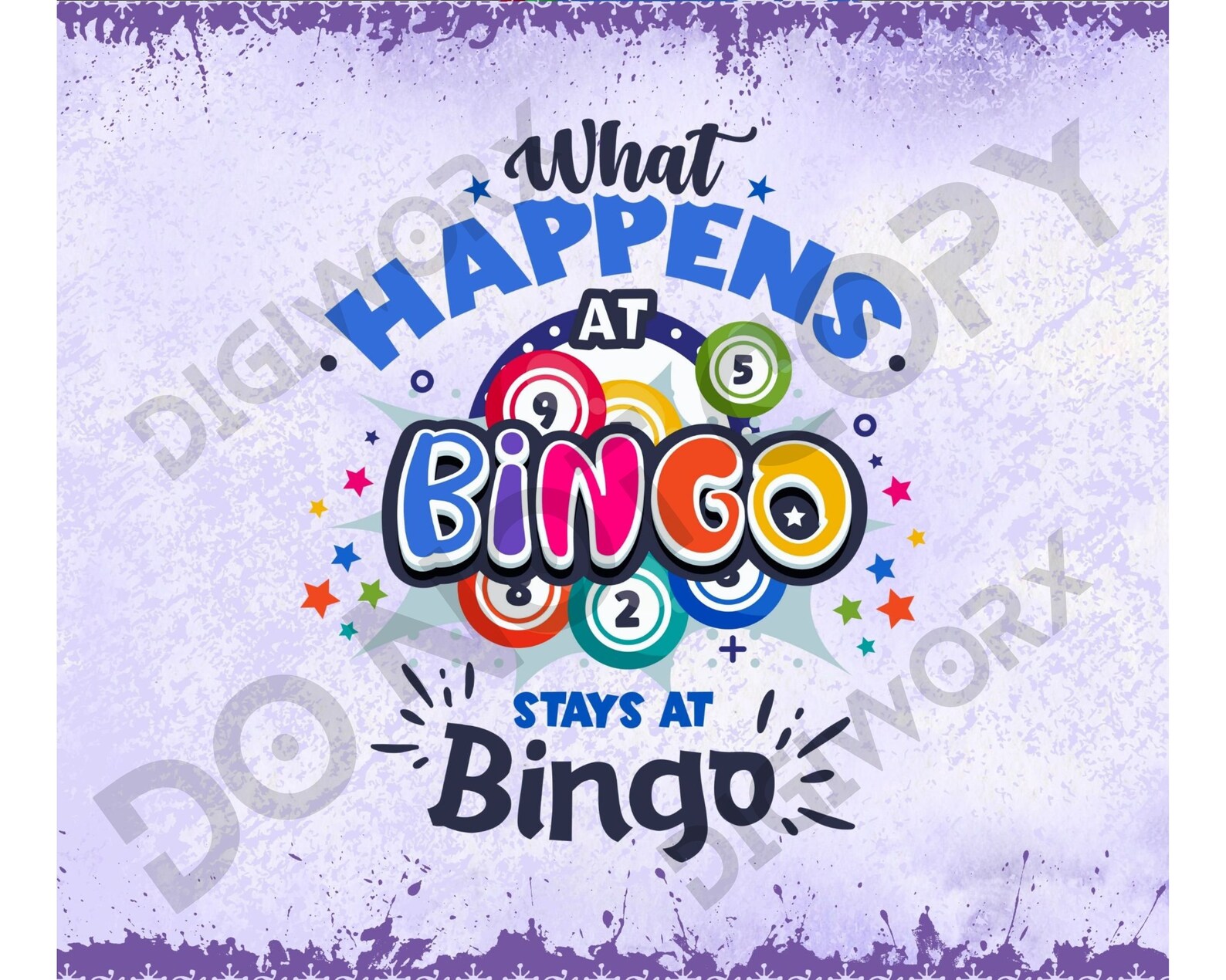 Bingo Theme 20oz TUMBLER Wrap Png, Bingo Queen, Digital Download, Bingo ...