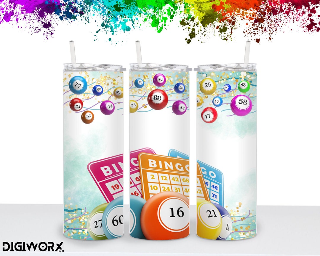 Bingo Theme 20oz TUMBLER Wrap Png, Bingo Queen, Digital Download, Bingo ...
