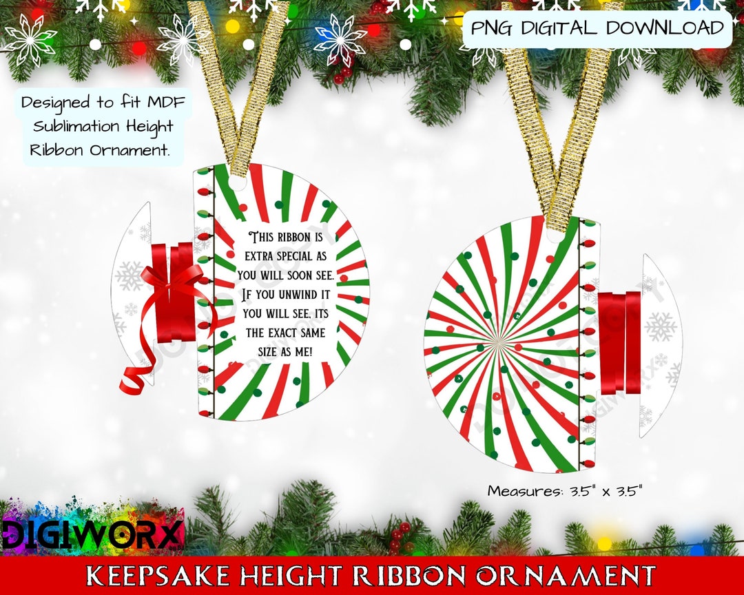 HEIGHT RIBBON ORNAMENT, Growth Ribbon, Mdf, Sublimation Png, Digital ...