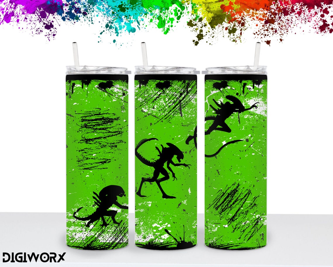 ALIEN XENOMORPH 20oz Tumbler Wrap ALIENS Tumbler Wrap Png - Etsy