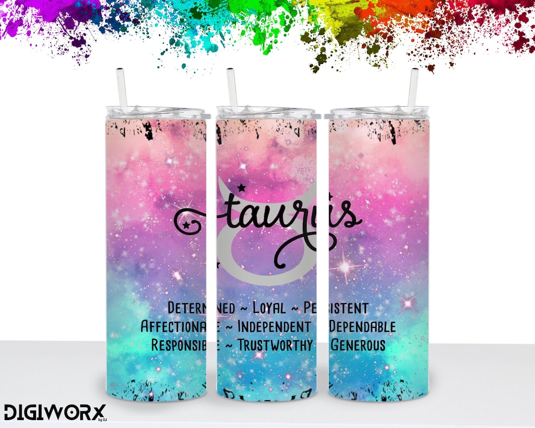 TAURUS Zodiac Sign 20oz Tumbler Wrap Png, Star Sign, Horoscope, Digital ...