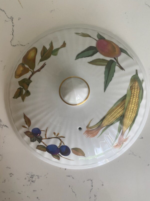 Vintage Evesham Fine Oven China Royal Worcester Casserole Covered Dish ...