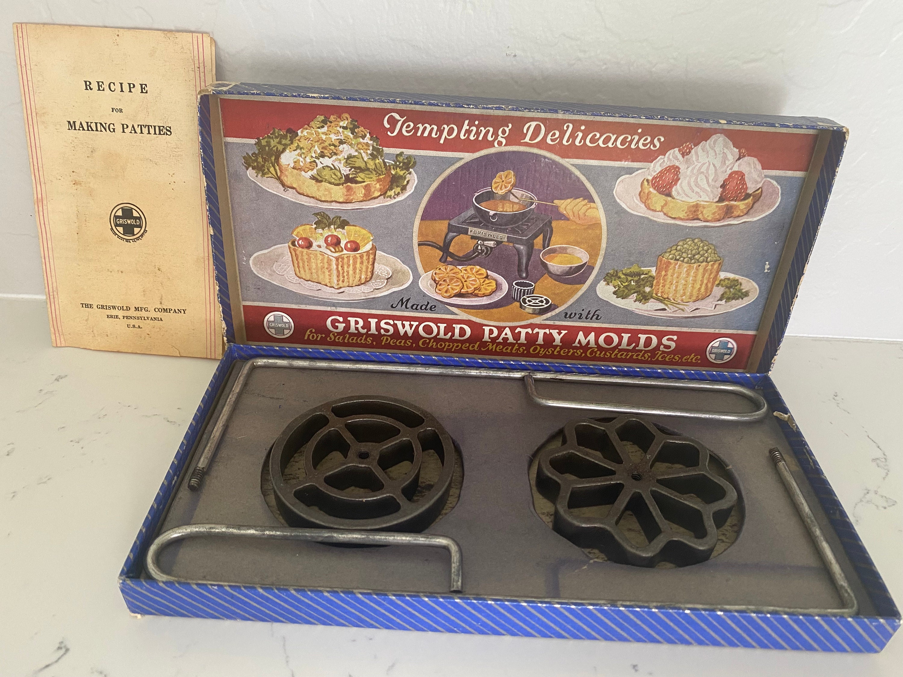 Vintage 1950's Griswold Patty Molds Cast Iron - Etsy