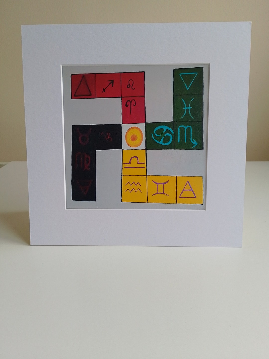 Fylfot Cross Hermetic Glyph Astrology Wicca Pagan Occult Art Print ...