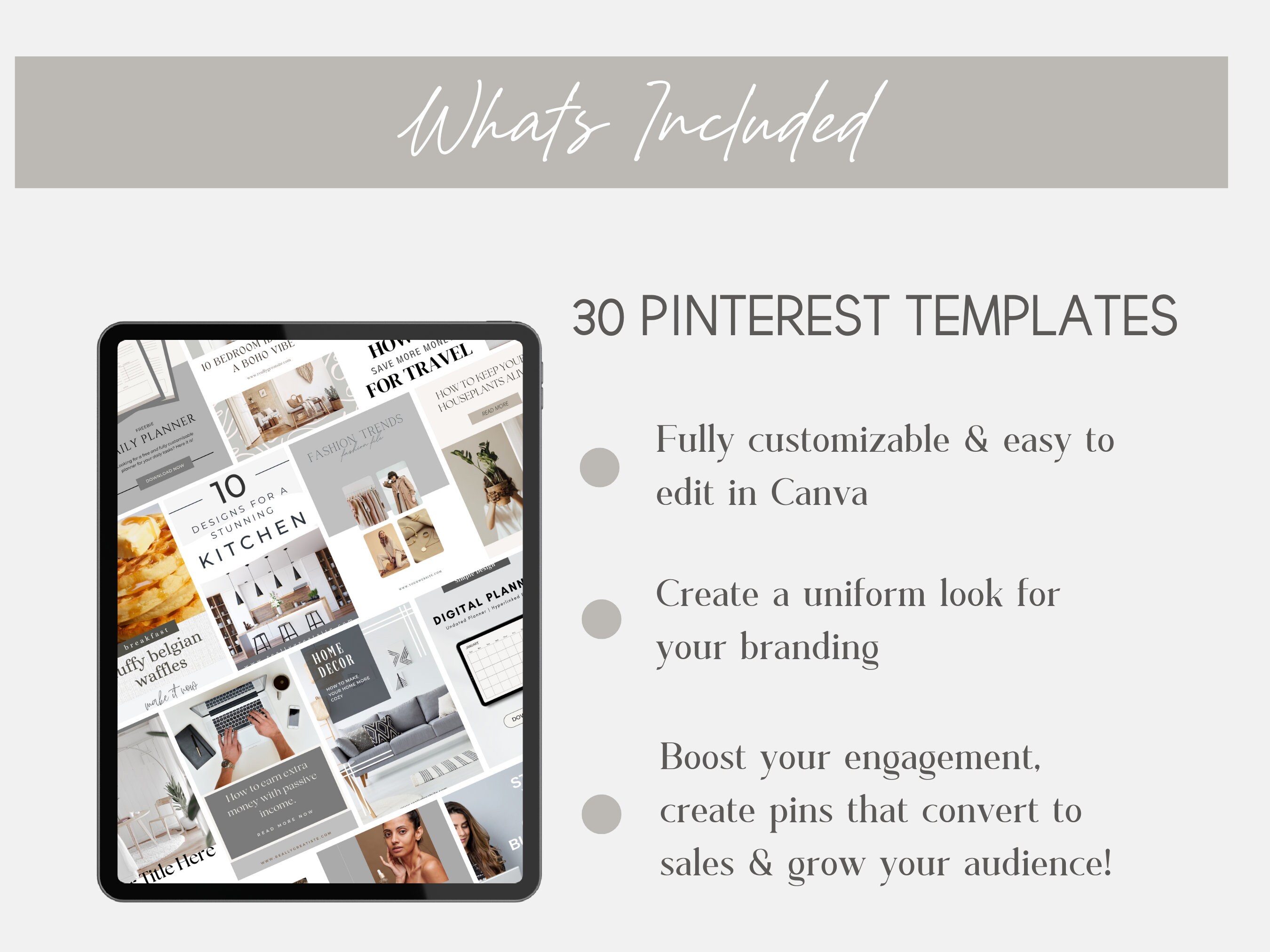 30 Pinterest Pin Templates | Pinterest Templates | Canva Templates ...
