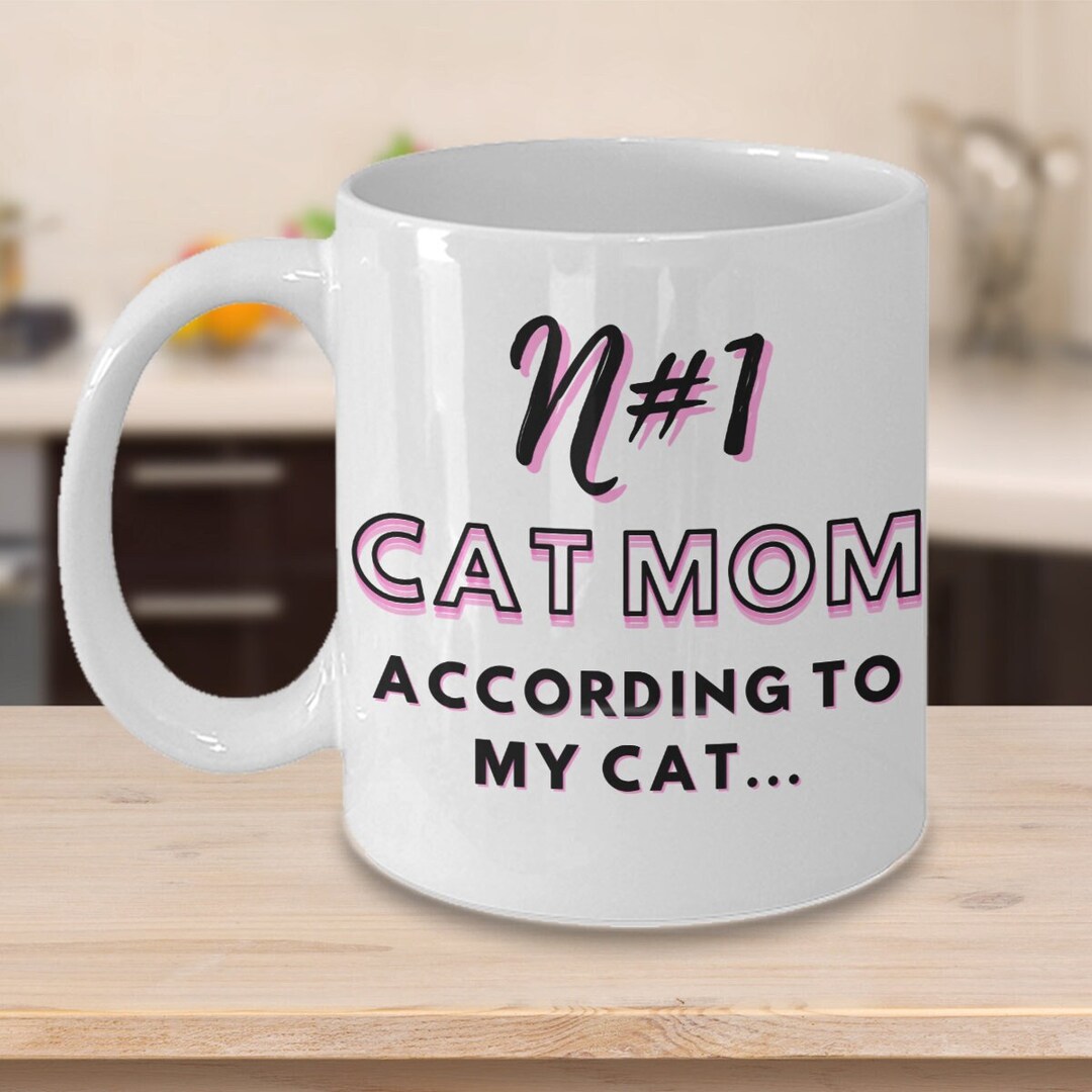 Number One Cat Mom Coffee Mug, Funny Cat Lover Gift - Etsy