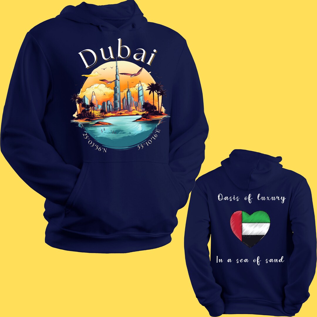 Dubai Hoodie, Travel to Dubai, Love Dubai Hoodie, Dubai Vacation Gift ...
