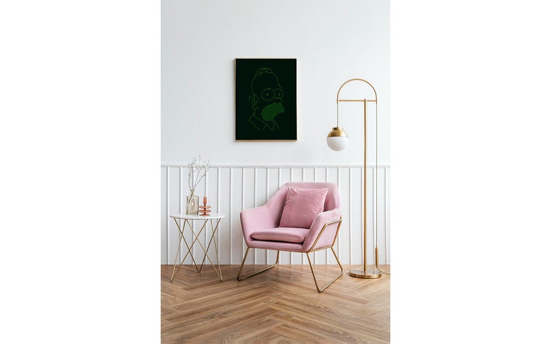 Homer Simpson ASCII Art Print Retro Computer Style Graphic Portrait ...