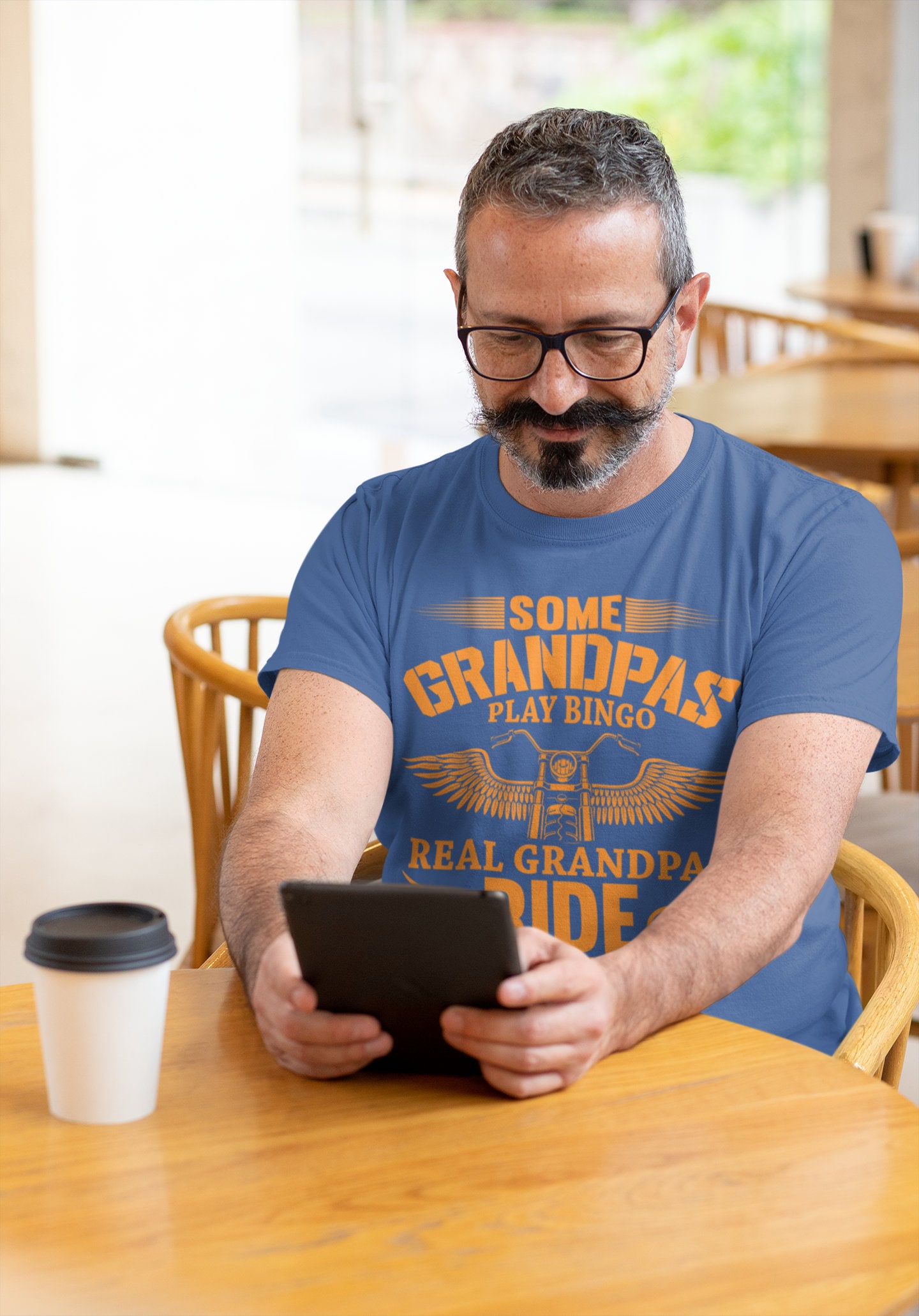 Grandpa's Biker Gang Tee, Proud Grandpa Motorcycle Shirt, Badass ...