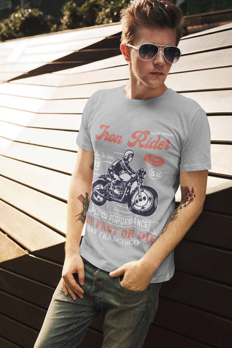 Iron Rider Classic T-shirt, Iron Rider Motorcycle T-shirt, Ride Fast or ...