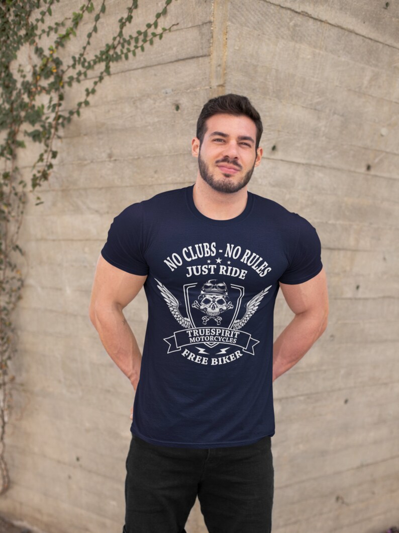 No Rules No Clubs Just Ride Motorcycle Shirt, No Clubs No Limits, True ...