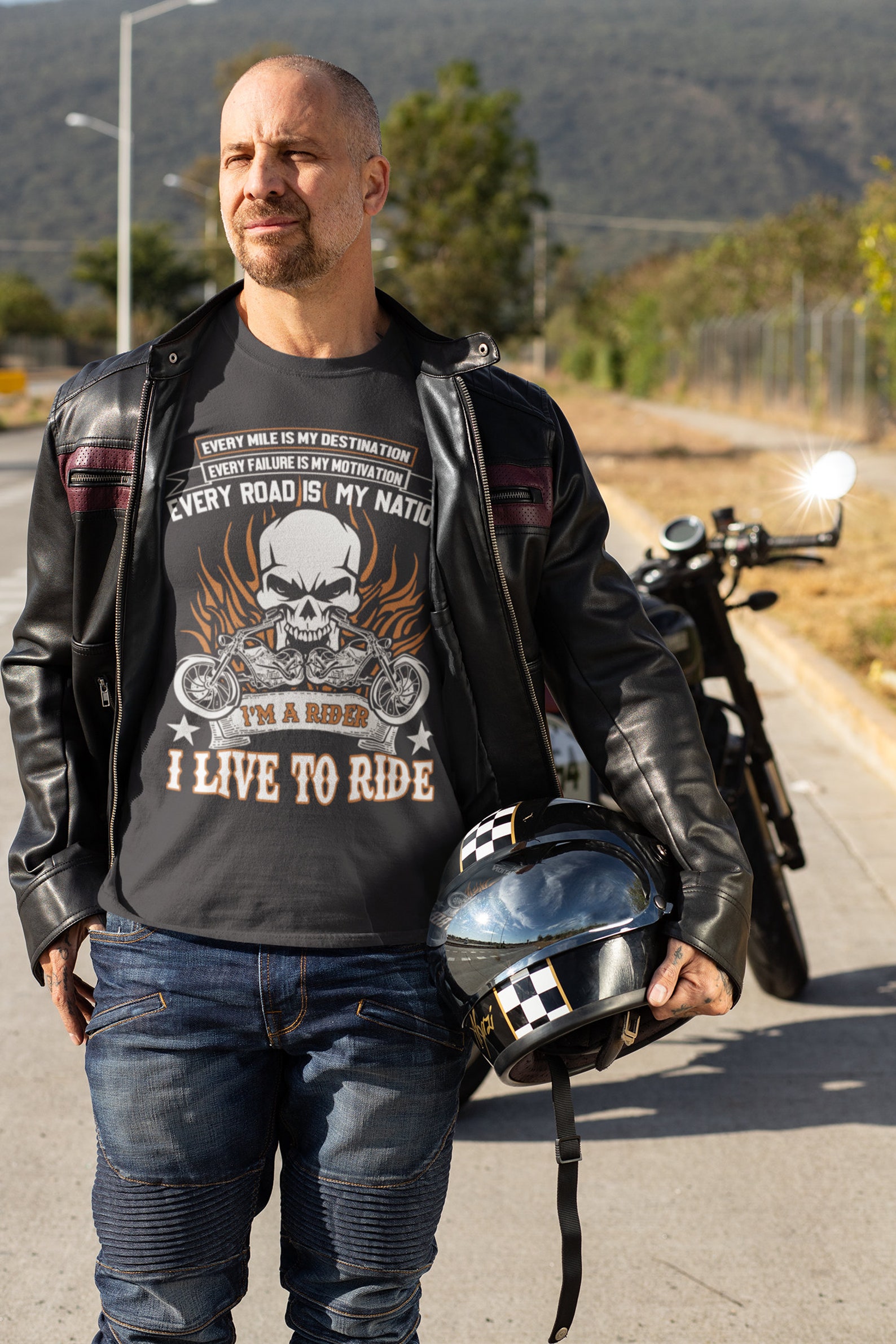 I Live to Ride Motorcycle T-shirt, Highway Rider, I'm a Rider, Live ...