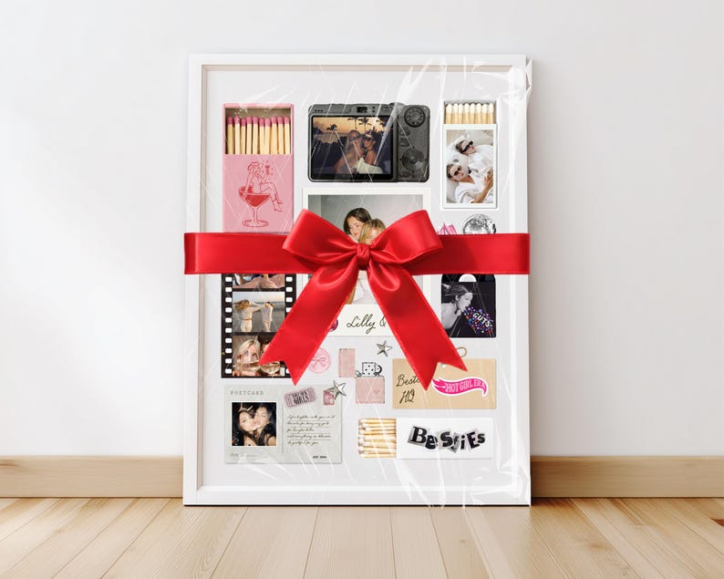 Bestie Gift Matchbox Canva Template, DIY Poster Gift for Sister Best ...
