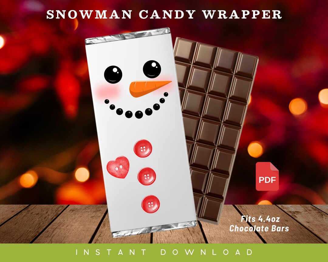 Snowman Candy Bar Wrapper, Christmas Wrappers, Papercrafts, Christmas ...