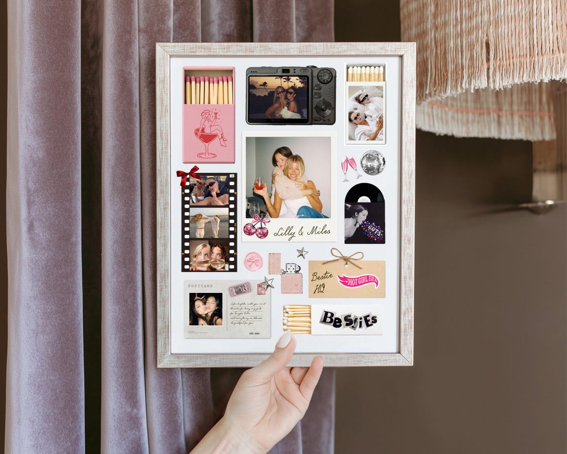 Bestie Gift Matchbox Canva Template, DIY Poster Gift for Sister Best ...