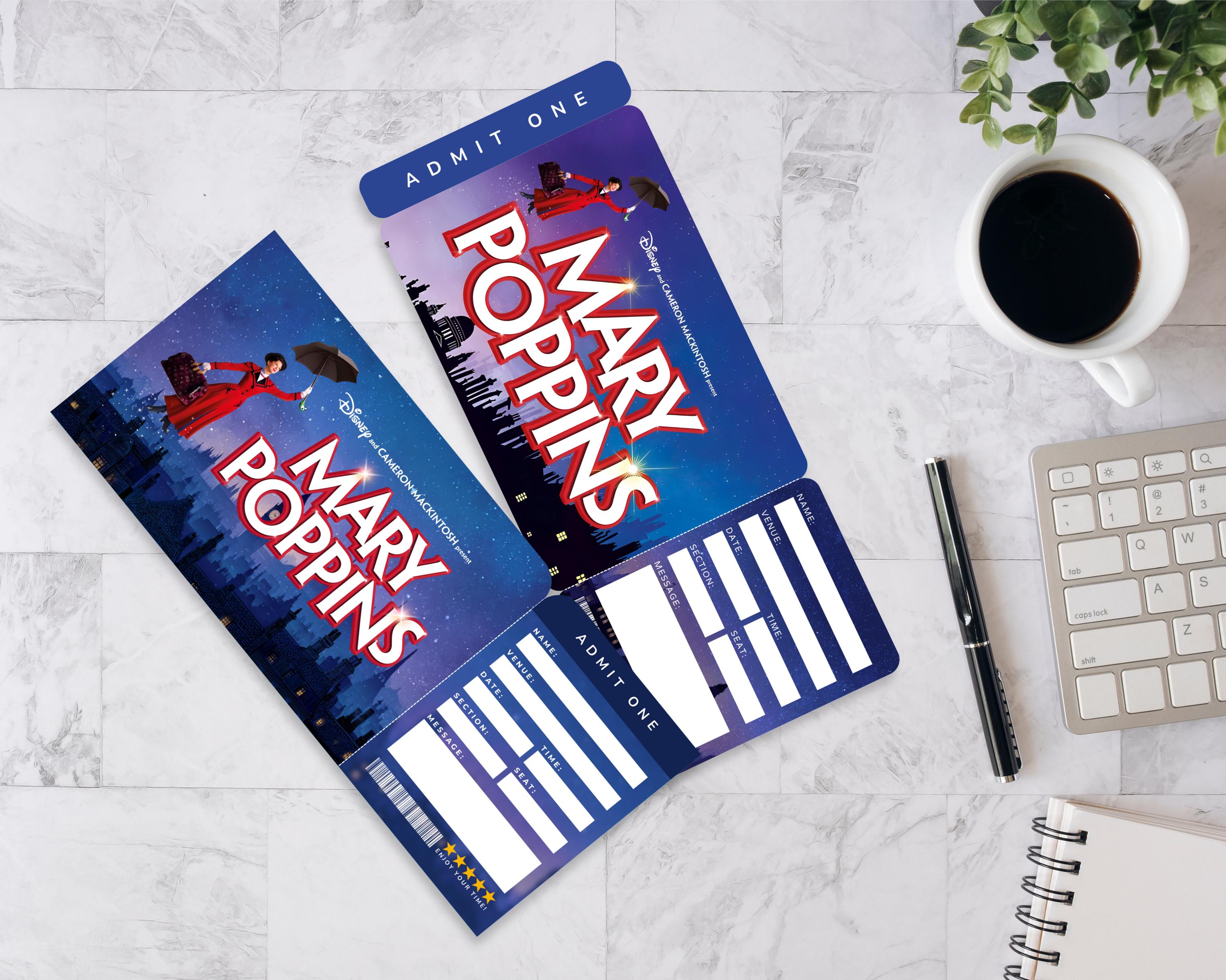 Printable Mary Poppins Broadway Surprise Ticket (PDF) - Etsy