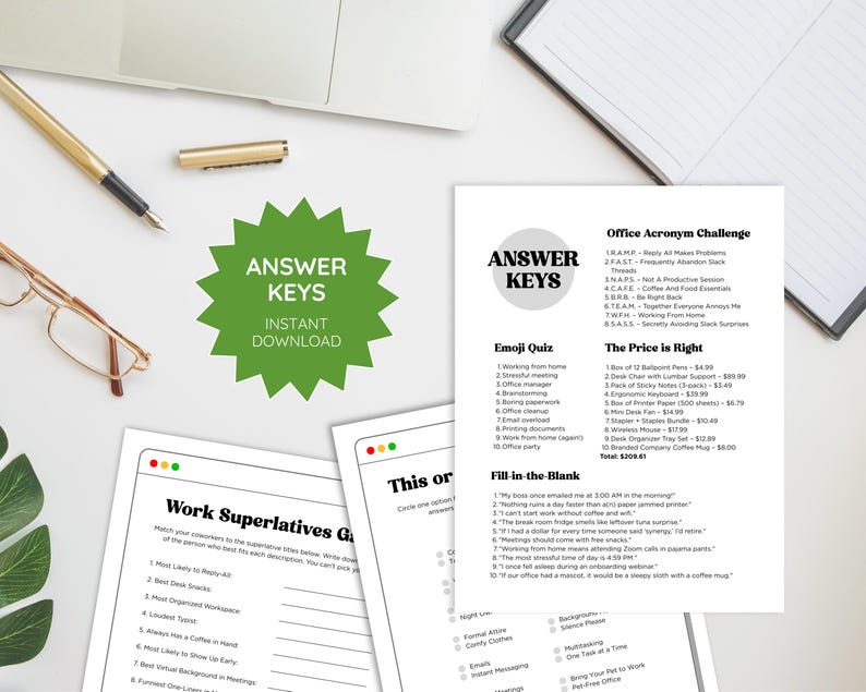 Office Party Games Template With Freebie, Office Games, Virtual Office ...